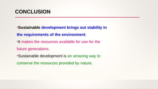 Environmental Issues and Sustainable Development | PPTX