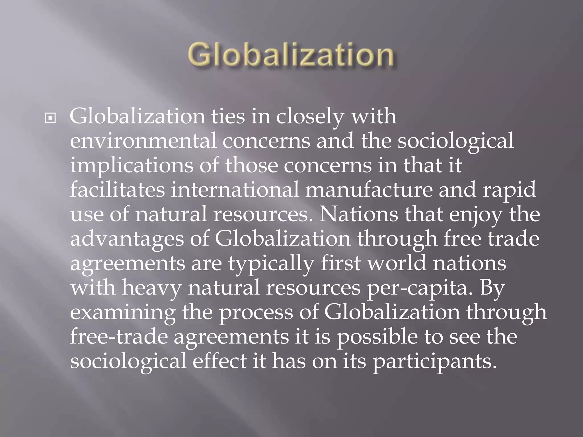 Environmental issues dissolve sociological barriers | PPT