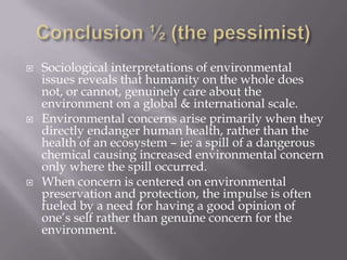 Environmental issues dissolve sociological barriers | PPT