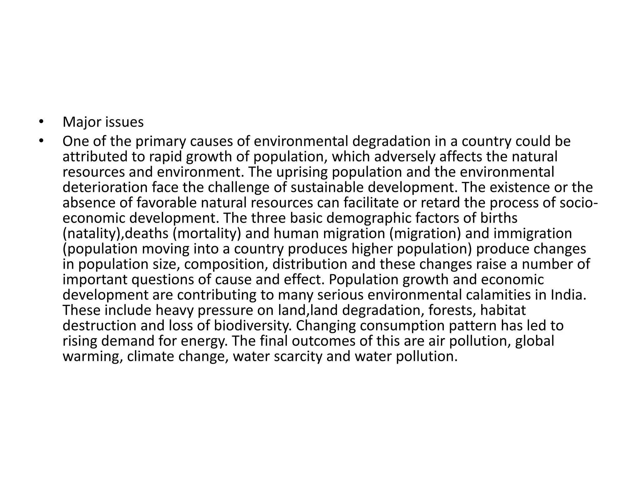 Environmental issues in india | PPTX