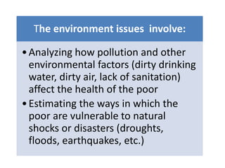 Environmental issues in the context of urban povety | PPT