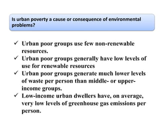 Environmental issues in the context of urban povety | PPTX