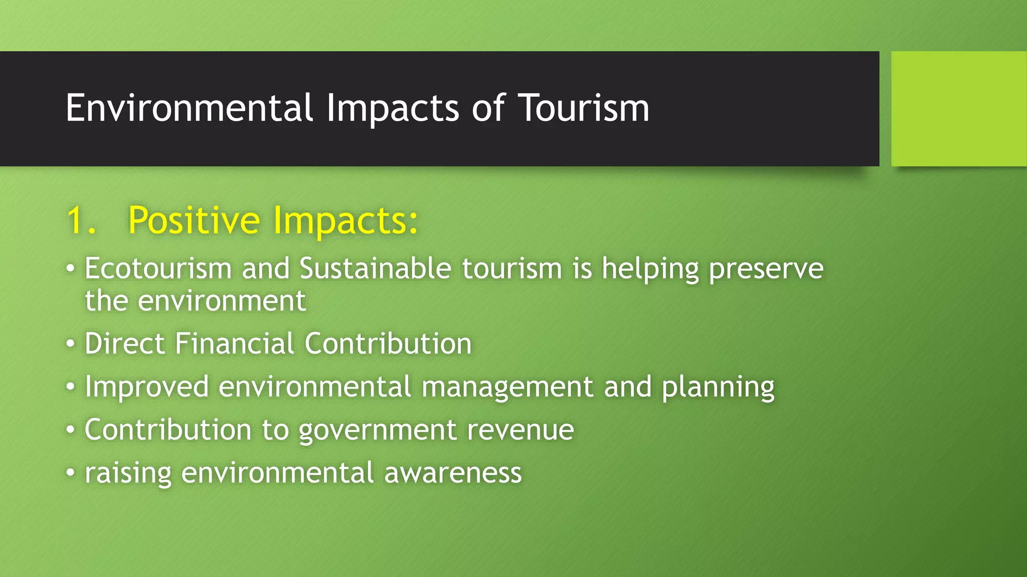 Environmental issues in tourism | PPTX