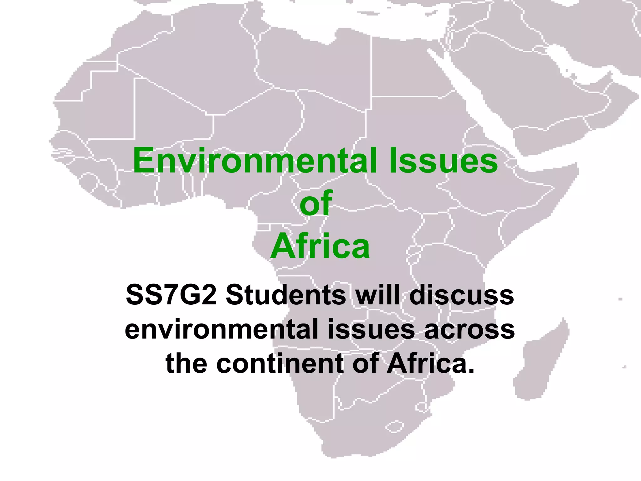 Environmental issues of africa | PPT