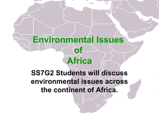 Environmental issues of africa | PPT