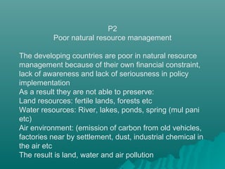 Environmental issues of nepal for sustainable development | PPT