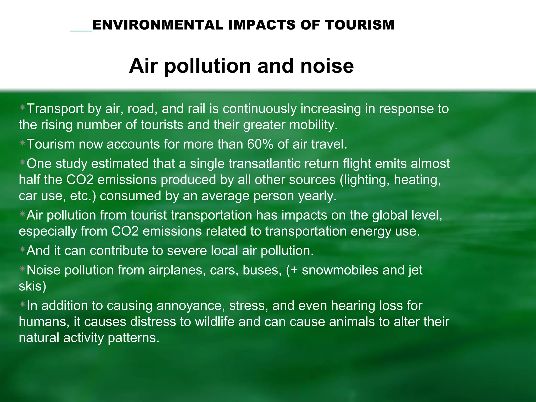 Environmental issues in tourism and hospitality | PPT