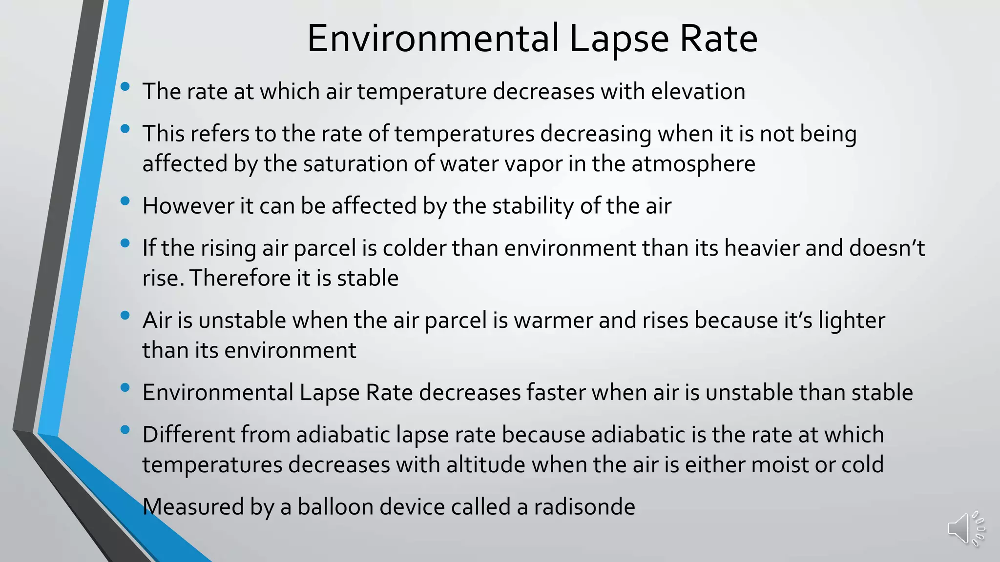 Environmental Lapse Rate vs Adibatic Lapse Rate | PPTX