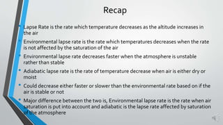 Environmental Lapse Rate vs Adibatic Lapse Rate | PPTX