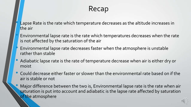 Environmental Lapse Rate vs Adibatic Lapse Rate | PPTX | Weather | Science