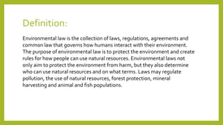 Environmental law- by Florencia Asquinazi | PPTX