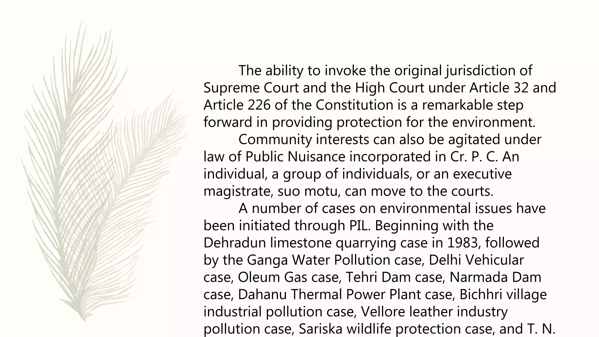 Public Interest Litigation and Environmental law | PPTX