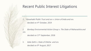 Public Interest Litigation and Environmental law | PPTX