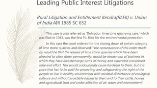 Public Interest Litigation and Environmental law | PPTX