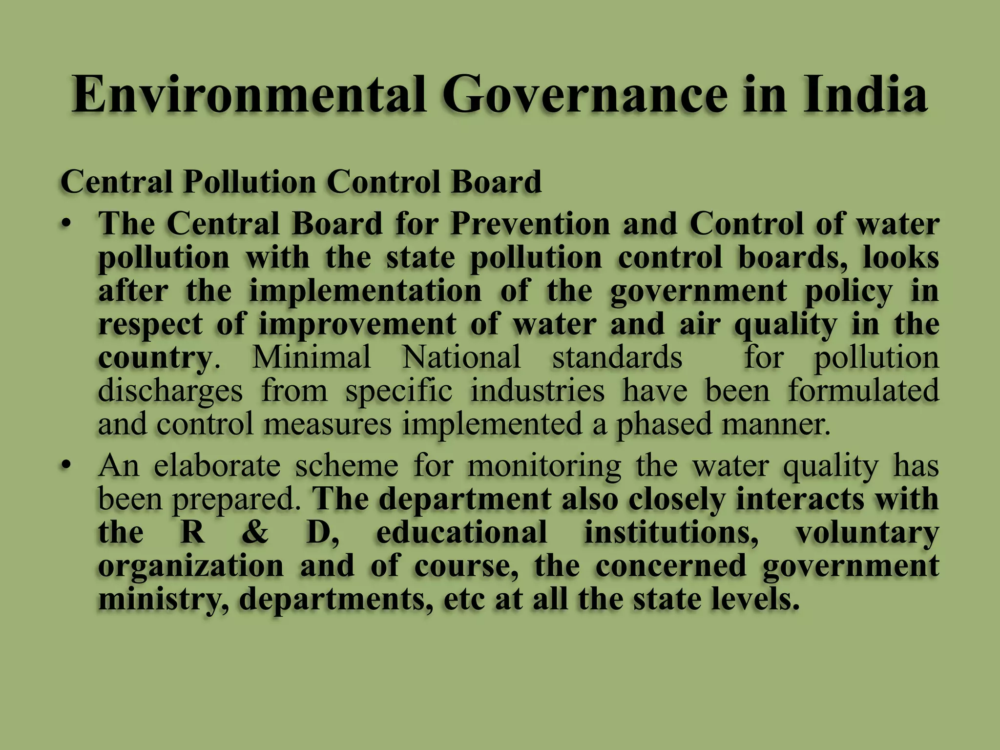 Environmental Law and Regulations - I | PPTX