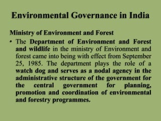 Environmental Law and Regulations - I | PPTX