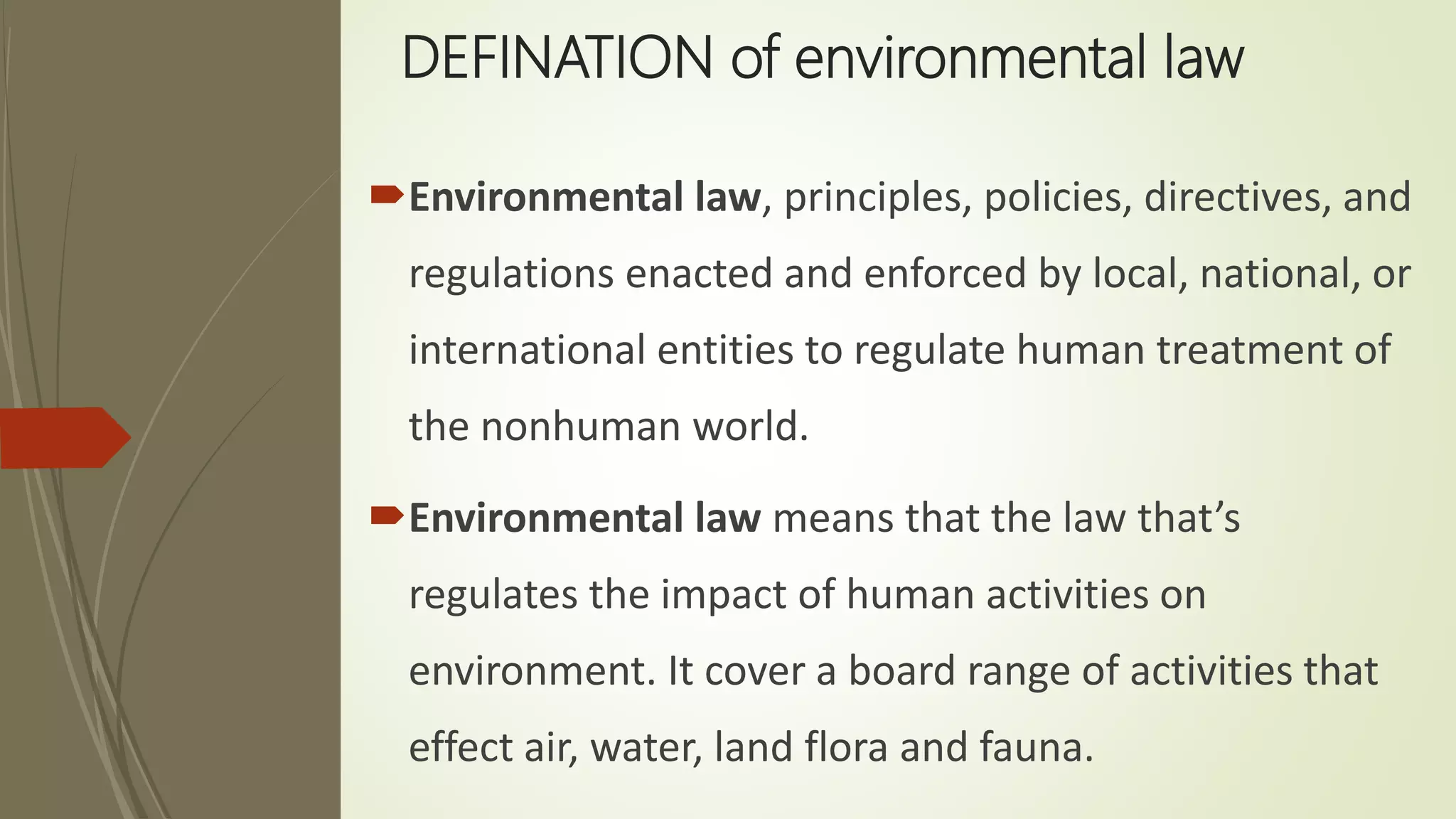 Environmental laws (international,Pakistan) | PPTX