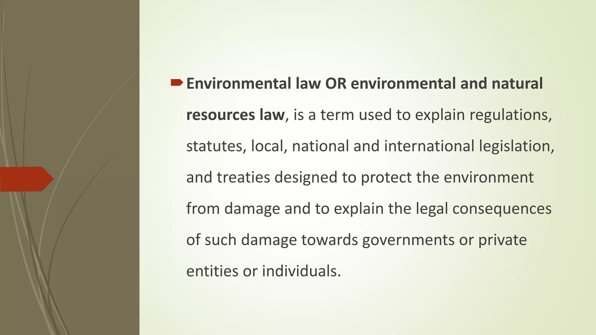 Environmental laws (international,Pakistan) | PPTX