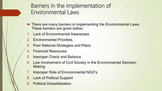 Environmental laws (international,Pakistan) | PPTX