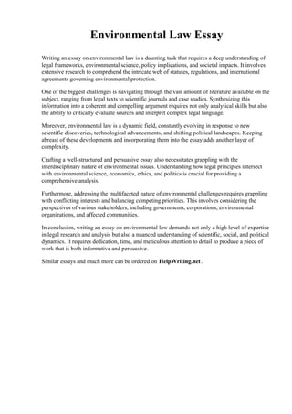 Environmental Law Essay.pdf