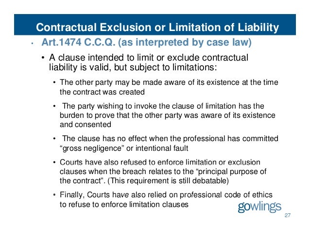 Liability Clause Examples