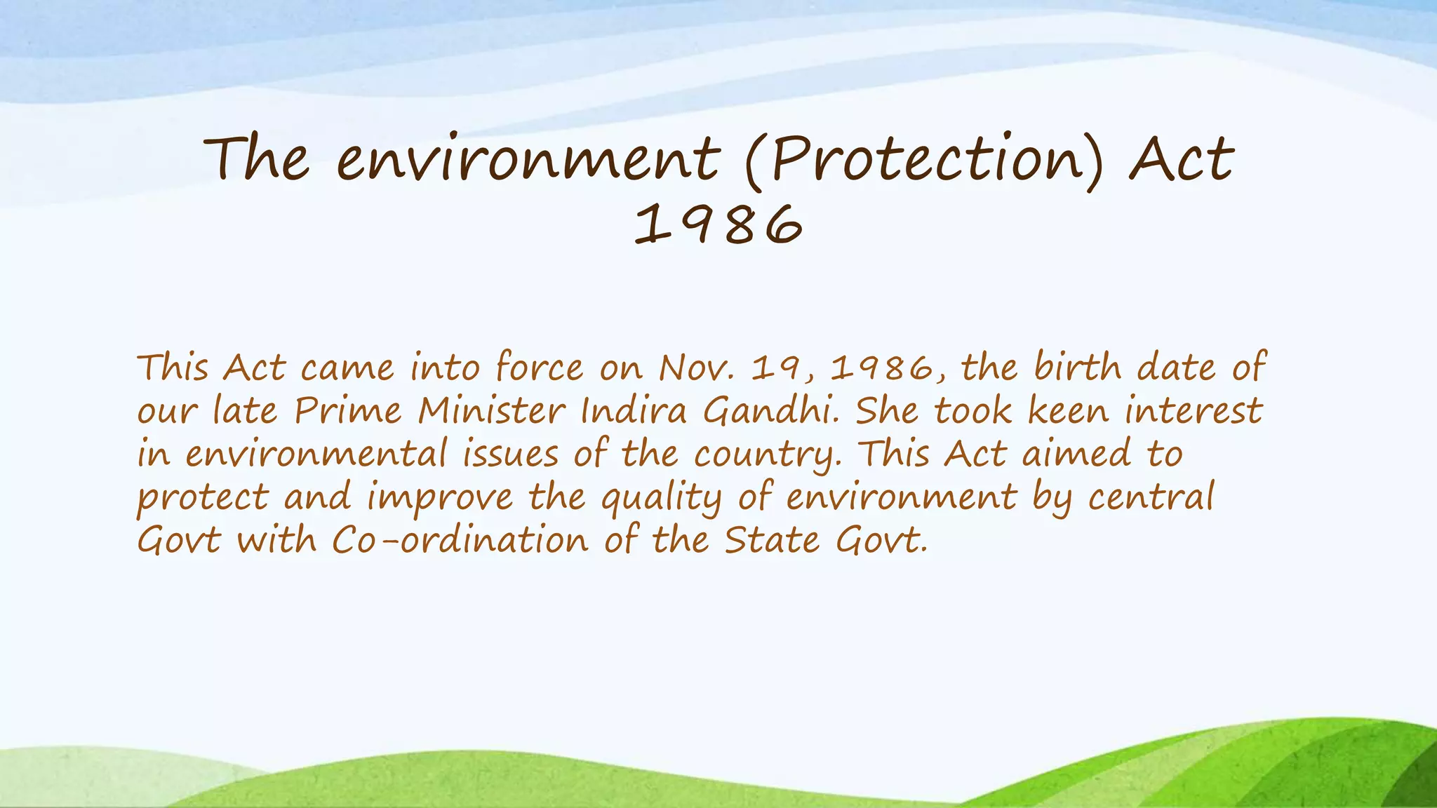 Environmental Laws Of India | PPTX