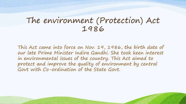 Environmental Laws Of India | PPTX | Environmental Services Industry ...