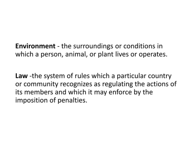 Environmental laws | PPTX
