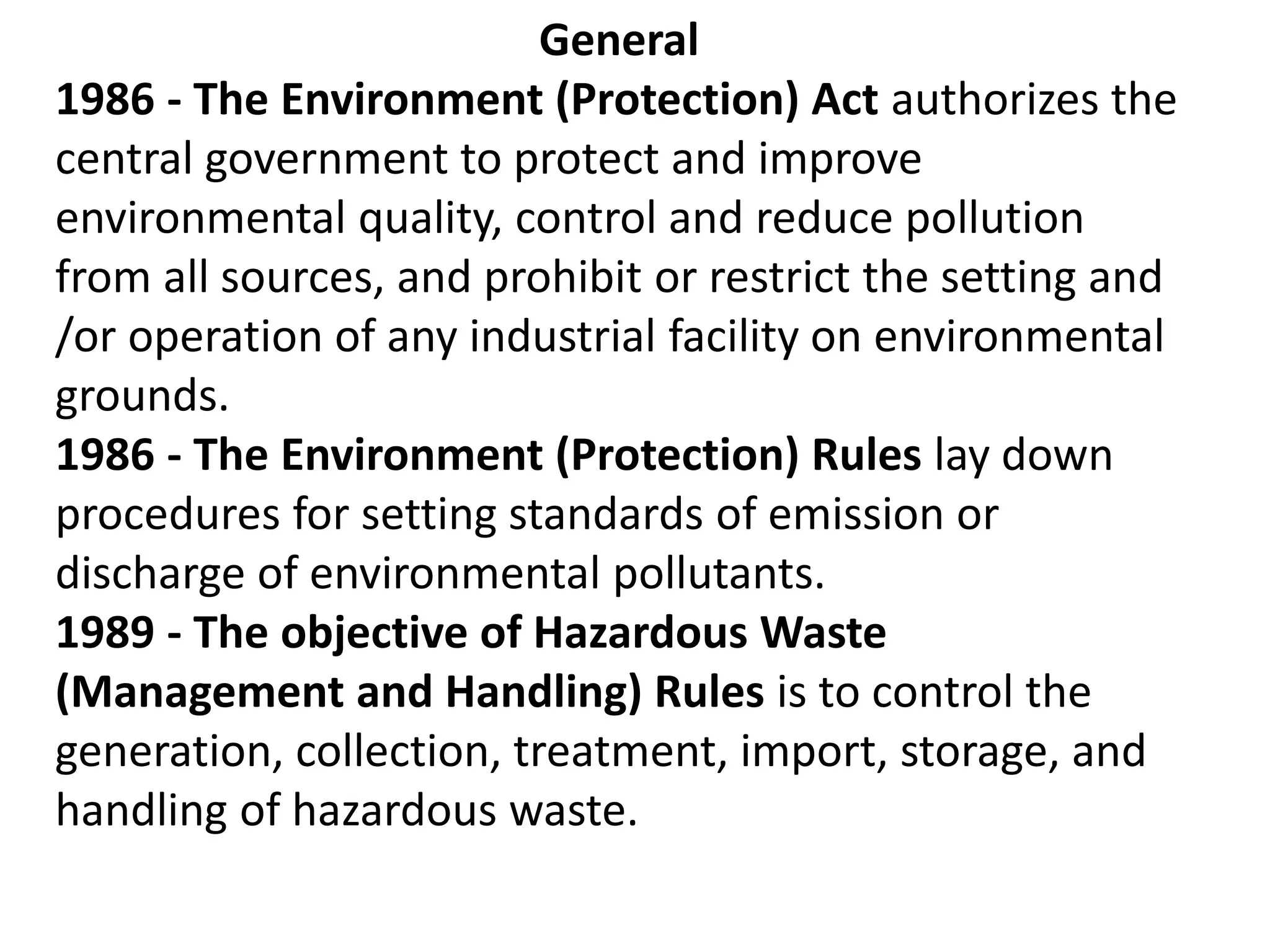Environmental laws and regulations – indian scenario | PPTX
