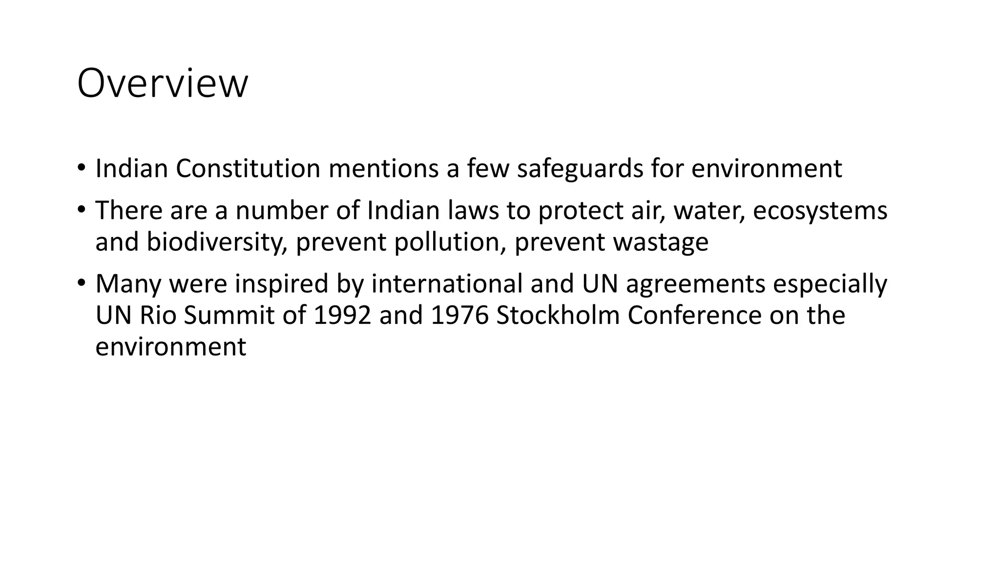 Environmental Laws in India | PPTX