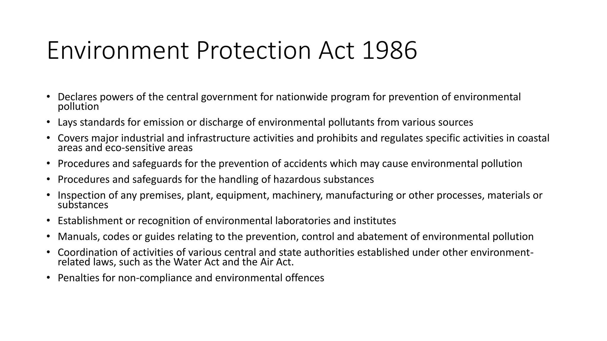 Environmental Laws in India | PPTX