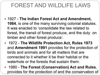 Environmental laws of india , Ecology | PPTX
