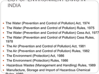 Environmental laws of india , Ecology | PPTX