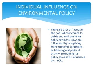 Environmental leadership and Individual influence on Environmental ...