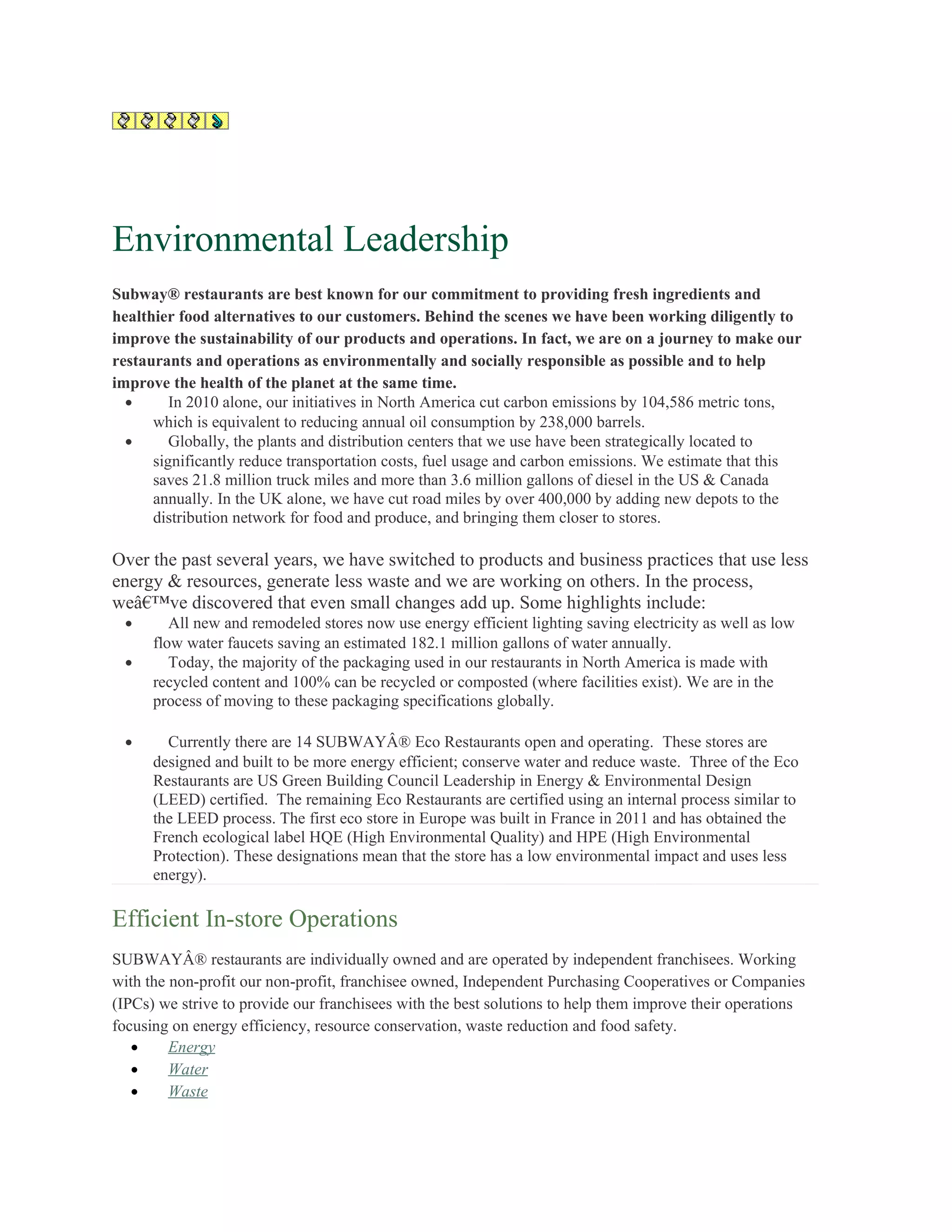 Environmental leadership | DOC | Green Solutions | Business