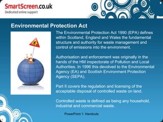 Environmental legislation powerpoint | PPTX