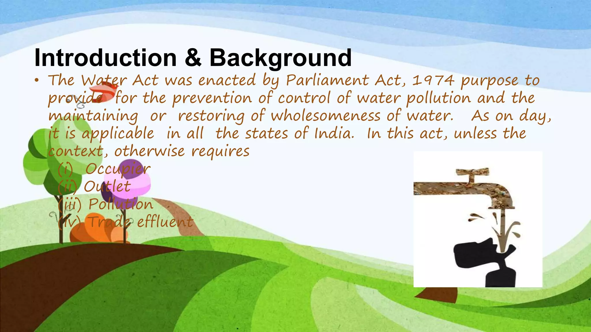 Environmental legislation & water pollution acts | PPTX | Environmental ...