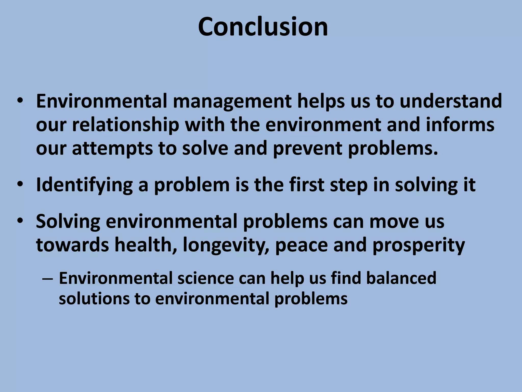 MANAGEMENT OF THE ENVIRONMENT | PPTX