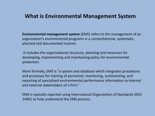 MANAGEMENT OF THE ENVIRONMENT | PPTX