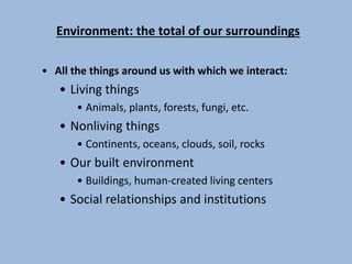 MANAGEMENT OF THE ENVIRONMENT | PPTX