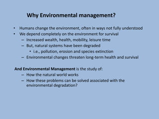 MANAGEMENT OF THE ENVIRONMENT | PPTX