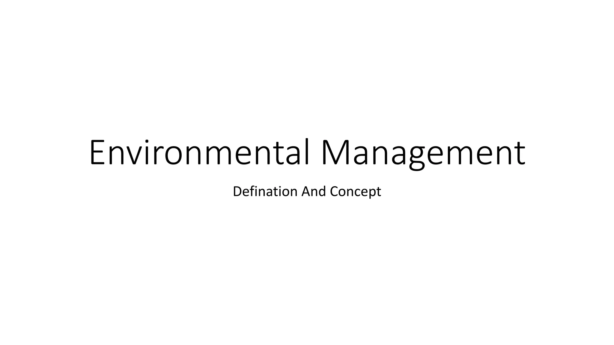 Environmental management | PPTX