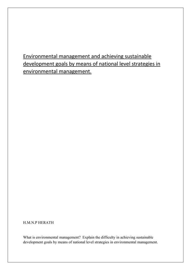 Environmental management | PDF