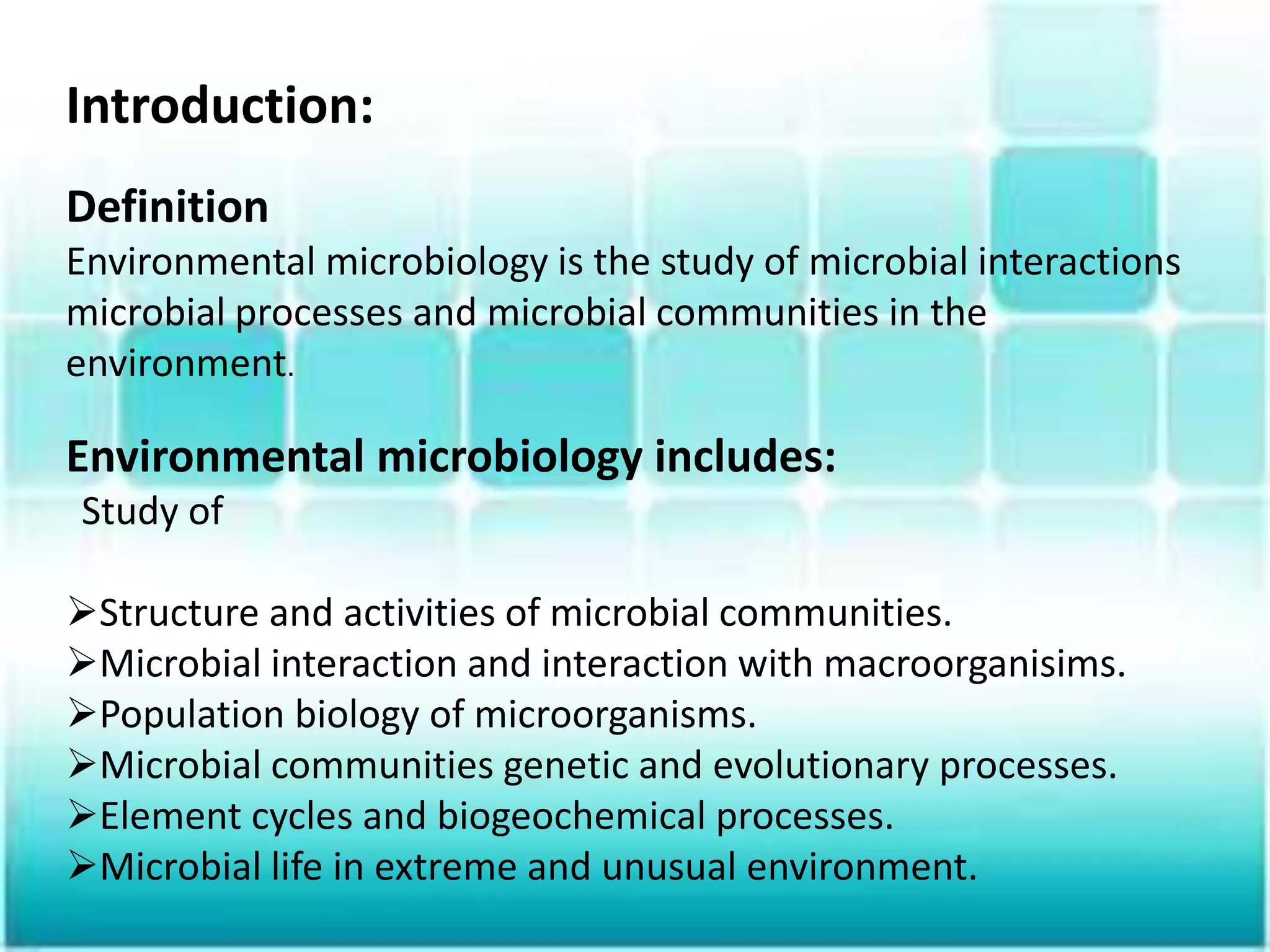 Environmental microbiology | PPTX