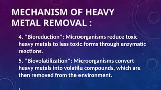 Microorganisms in abatement of heavy metal pollution -Environmental ...