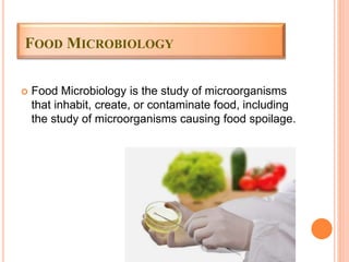 Role of Microorganisms in Preparation of Certain Foods, in Spoilage of ...
