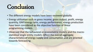 Environmental modelling on Energy Conservation | PPT