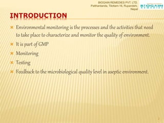 Environmental monitoring | PPTX