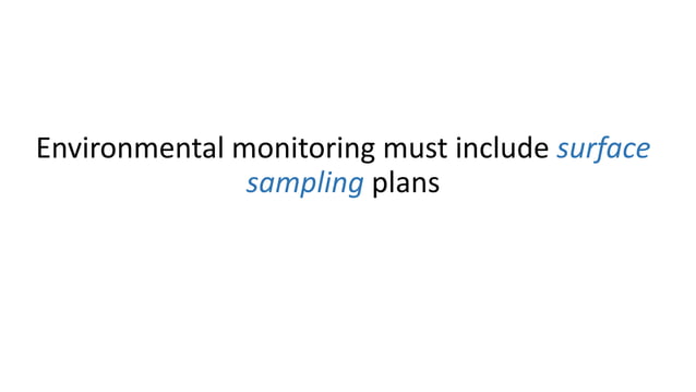 Environmental monitoring - surface sampling | PPTX