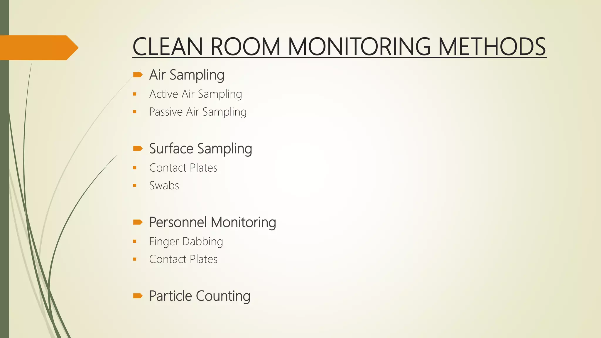 Environmental Monitoring of Clean Room | PPTX